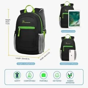 Other | Like New Kids Small Black And Green Backpack | Poshmark